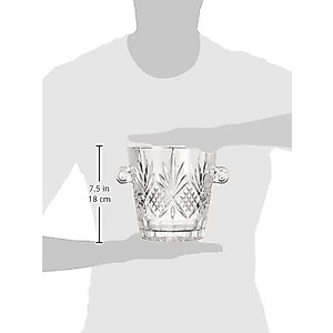 Elegant Crystal Ice Bucket with handles, wine cooler bucket, For weddings,events, parties
