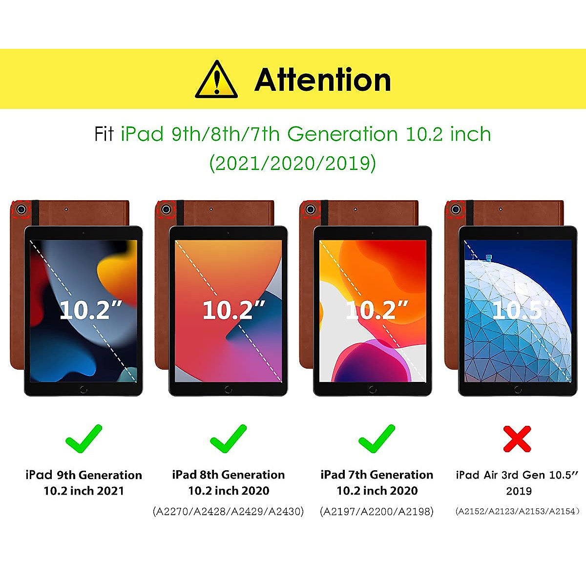 DTTO for iPad 9th/8th/7th Generation 10.2 Inch Case 2021/2020/2019, Premium Leather Business Folio Stand Cover with Apple Pencil Holder - Auto Wake/Sleep and Multiple Viewing Angles, Dark Brown