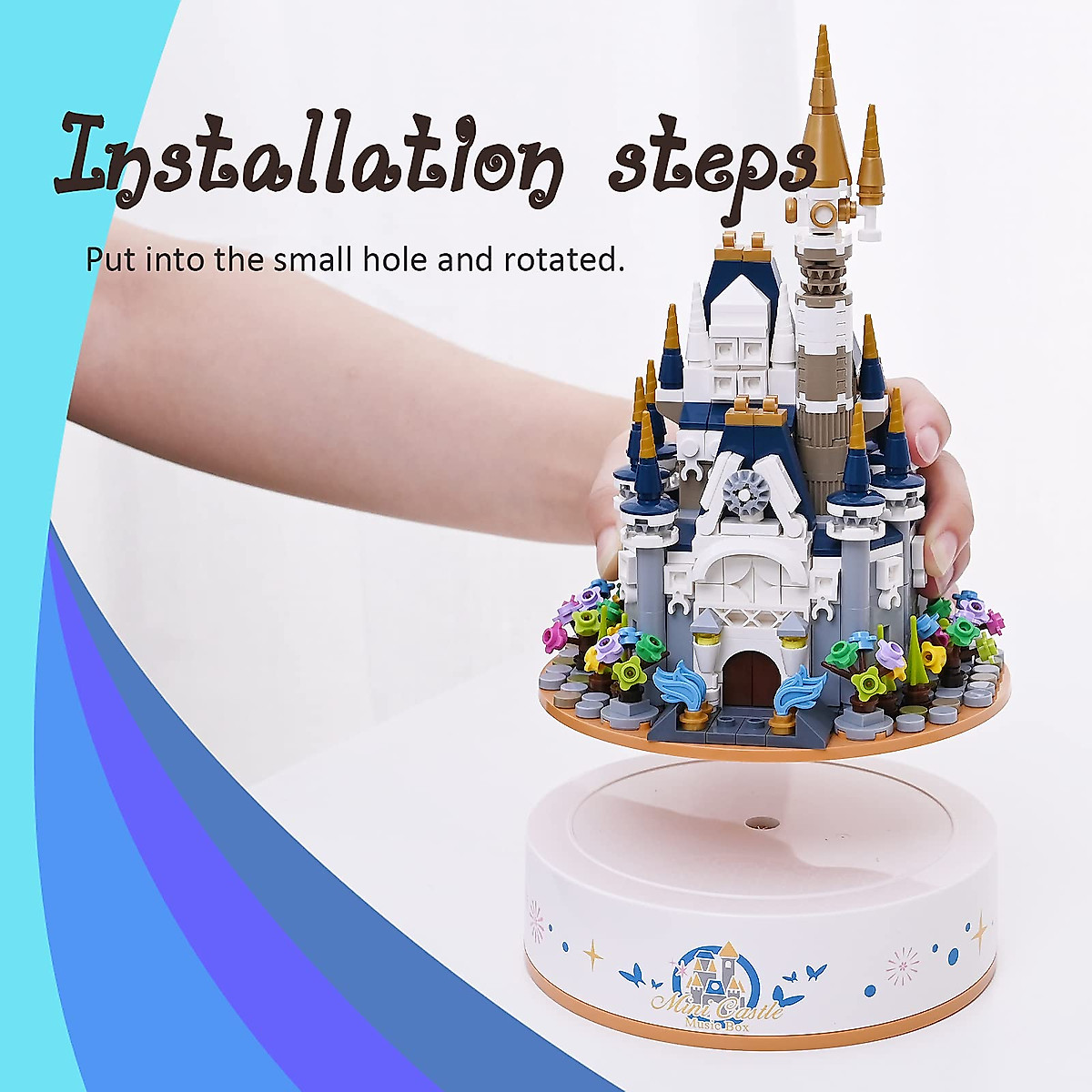 Nifeliz Castle Music Box Building Block Set. Construction Set to Build, Assembly Toy for Teens and Adult, Makes a Great Gift for People who Like Castle. New 2023 (617 PCS)