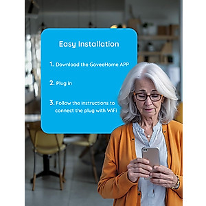 Govee Smart Plug, WiFi Bluetooth Outlets 4 Pack Work with Alexa and Google Assistant, 15A WiFi Plugs with Multiple Timers, Govee Home APP Group Control Remotely, No Hub Required, ETL&FCC Certified