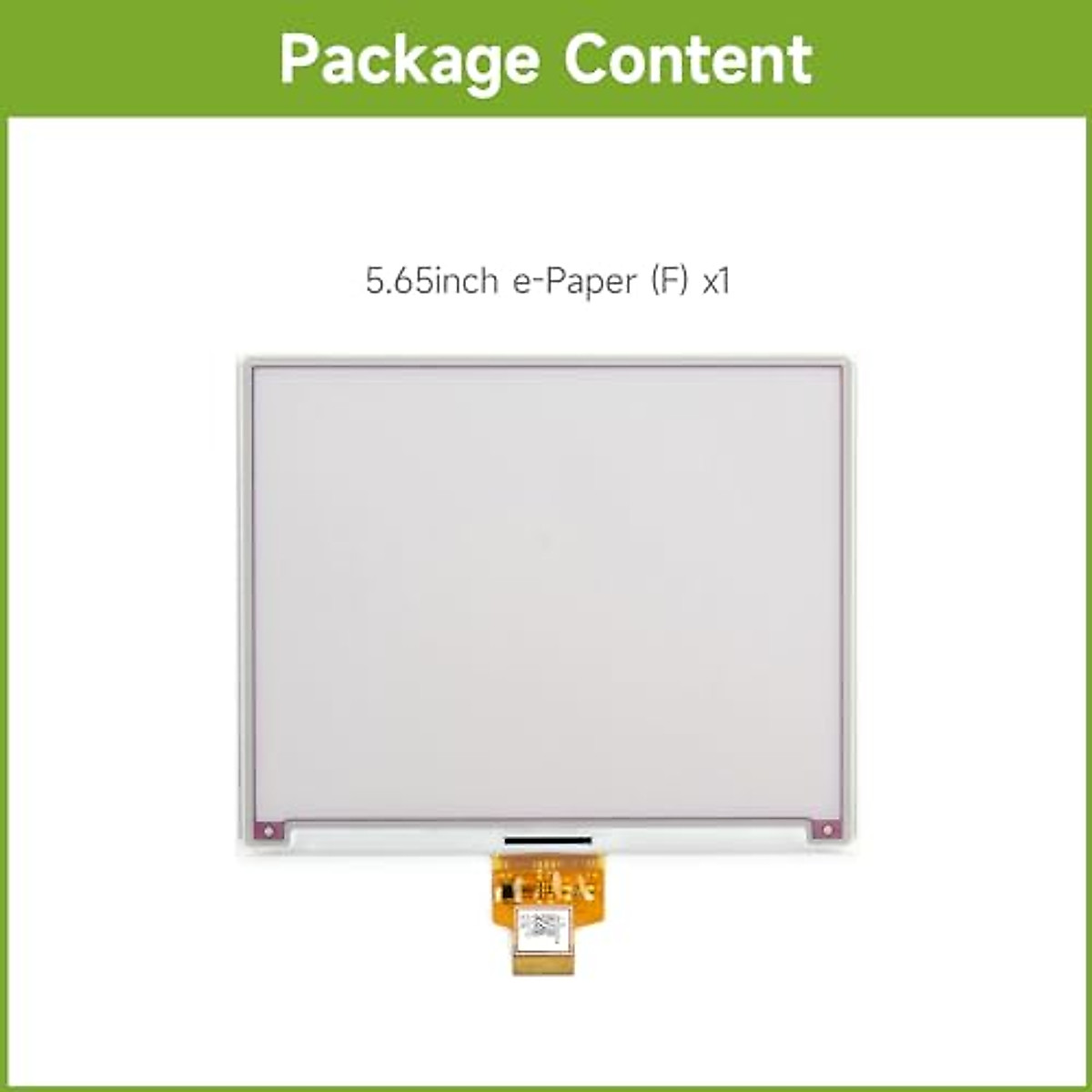 Waveshare 5.65inch Colorful E-Paper E-Ink Raw Display Compatible with Raspberry Pi 4B/3B+/3B/2B/B+/A+/Zero/Zero W/WH/Zero 2W Series Boards 600×448 Pixels ACeP 7-Color Without PCB