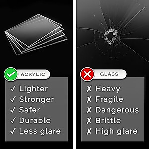 Marketing Holders Acrylic Small Gun Stand Model Toy Display 1.25" Inch Wide x 4.25" Inch Deep Clear Plexiglass Platform for Retail Tabletops DIY Artists and Crafters