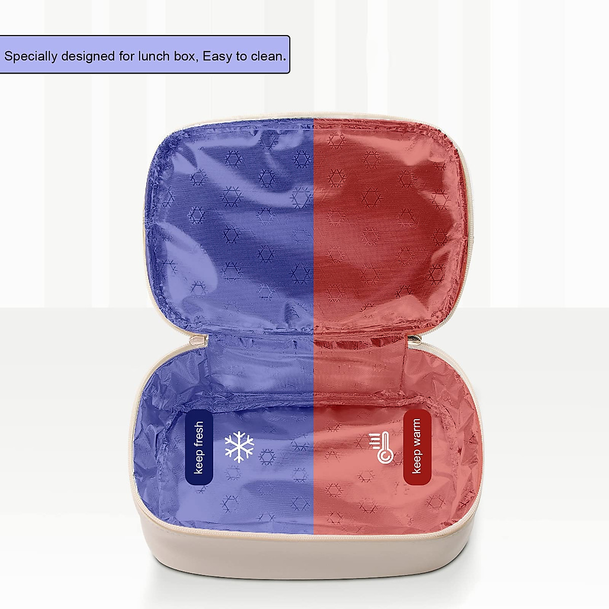 VCROMTY Small Lunch Bag for Women, Soft Cooler Bags Insulated with Double Layer Leak Proof, Reusable Portable Lunch Box Bags for Travel/Work