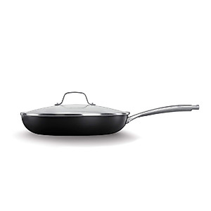 Calphalon Ceramic Frying Pan, Nonstick Oil-Infused Cookware with Stay-Cool Handles, PTFE and PFOA-Free, Dark Gray & Classic Oil Infused Ceramic, PTFE and PFOA Free, 2-Piece Fry Pan Combo