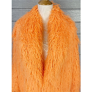 Vickstco Women's Fluffy Faux Fur Long Overcoat Winter Spring Warm Outwear Parka Coat White