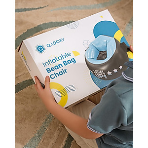 Qadory Inflatable Gaming Chair for Kids- Air Pump and Gift Included 3-in-1, Gaming Bean Bag Chair- Kids Gaming Chair- Bean Bag Chairs for Kids 8-12, Gamer Chair for Kids