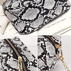 Sherry Women Snakeskin Pattern Crossbody Shoulder Bag Fashion PU Leather Handbag