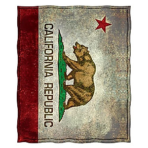 Levens California Flag Blanket Print Soft Throw Blanket Cozy Lightweight Bed Couch Blanket for Kids Adult 50"x60"