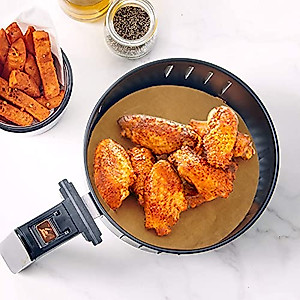 Air Fryer Tray for Oven Air Fryer Paper Steaming Pad Baking Barbecue Snack Bread Paper Oil Proof Paper Avoid Stick Paper 20cm100 Sheets of Parchment Paper Air Fryer Trays for Full Size Oven