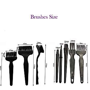 Small Anti Static ESD Safe Cleaning Dust Brush Kit for Phone Computer Keyboard Laptop Screen Camera Lens,ESD Precision Plastic Tweezers Set,Microfiber Cleaning Cloths,Air Blow Cleaner