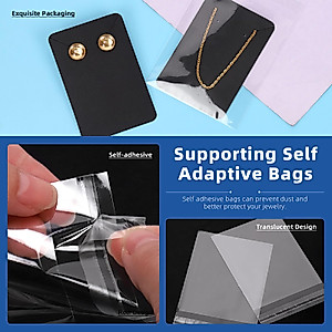 Glarks 550Pcs Earring Cards with Earring Backs and Self-Sealing Bags Kit, 9 x 6 cm 3 Colors Earring Display Cards Earring Holder Cards for Stud Earrings Dangle Jewelry Display Earring Packaging