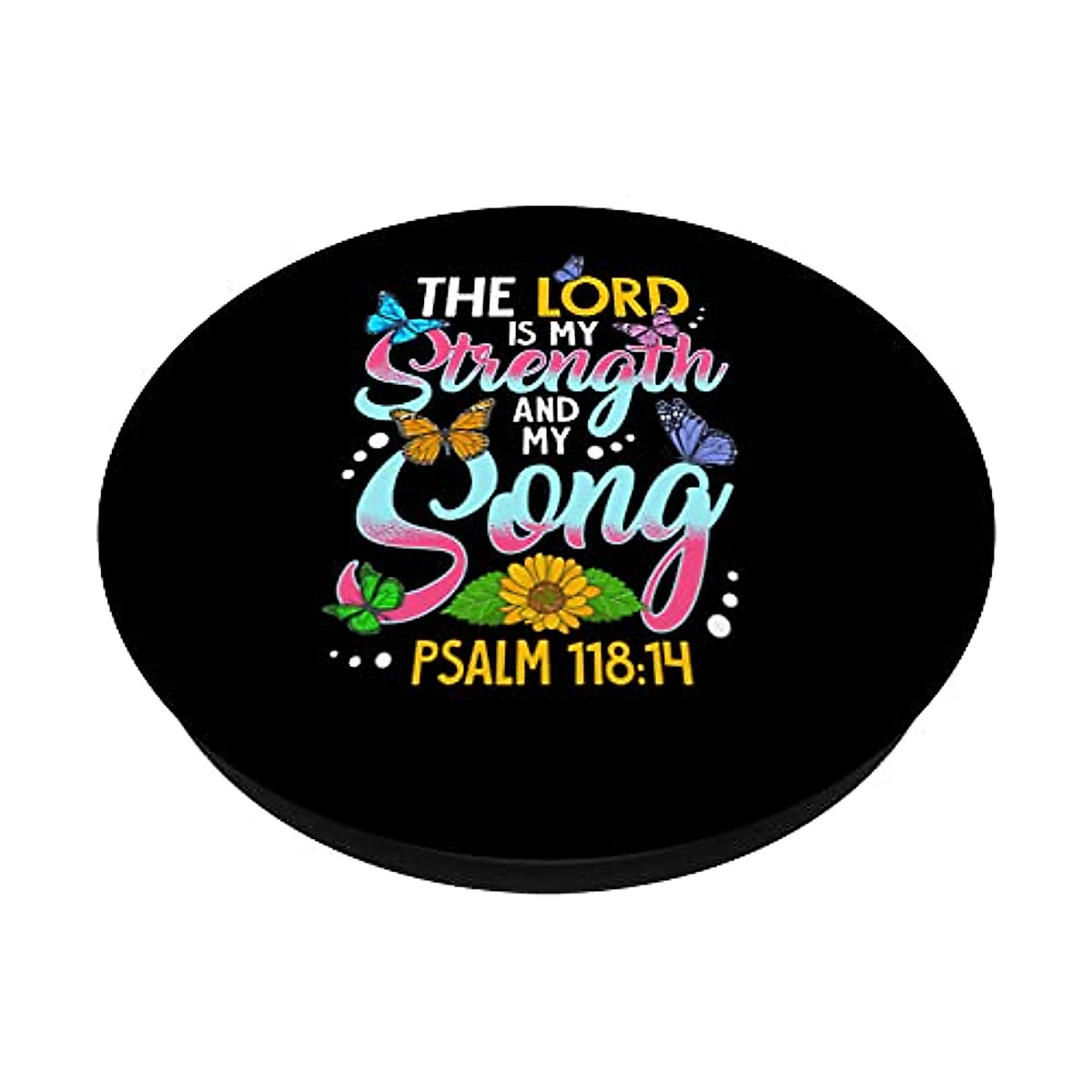 Christian Bible Verse The Lord Is My Strength And My Song PopSockets Swappable PopGrip