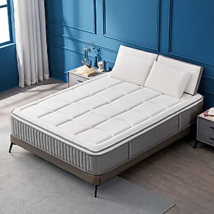 Twin XL Mattress, DIGLANT 12 Inch Gel Memory Foam Hybrid Mattress, Euro Top Pocket Spring Mattress in a Box, Balance Support & Motion Isolation, Medium Feel Mattress, CertiPUR-US Certified