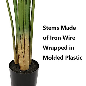 Softflame 5ft Bird of Paradise Palm Artificial Tree, Tropical Plants in Pot, Real Touch Technology, Artificial Plant with 3 Trunks, Perfect for Home Office Indoor Decoration