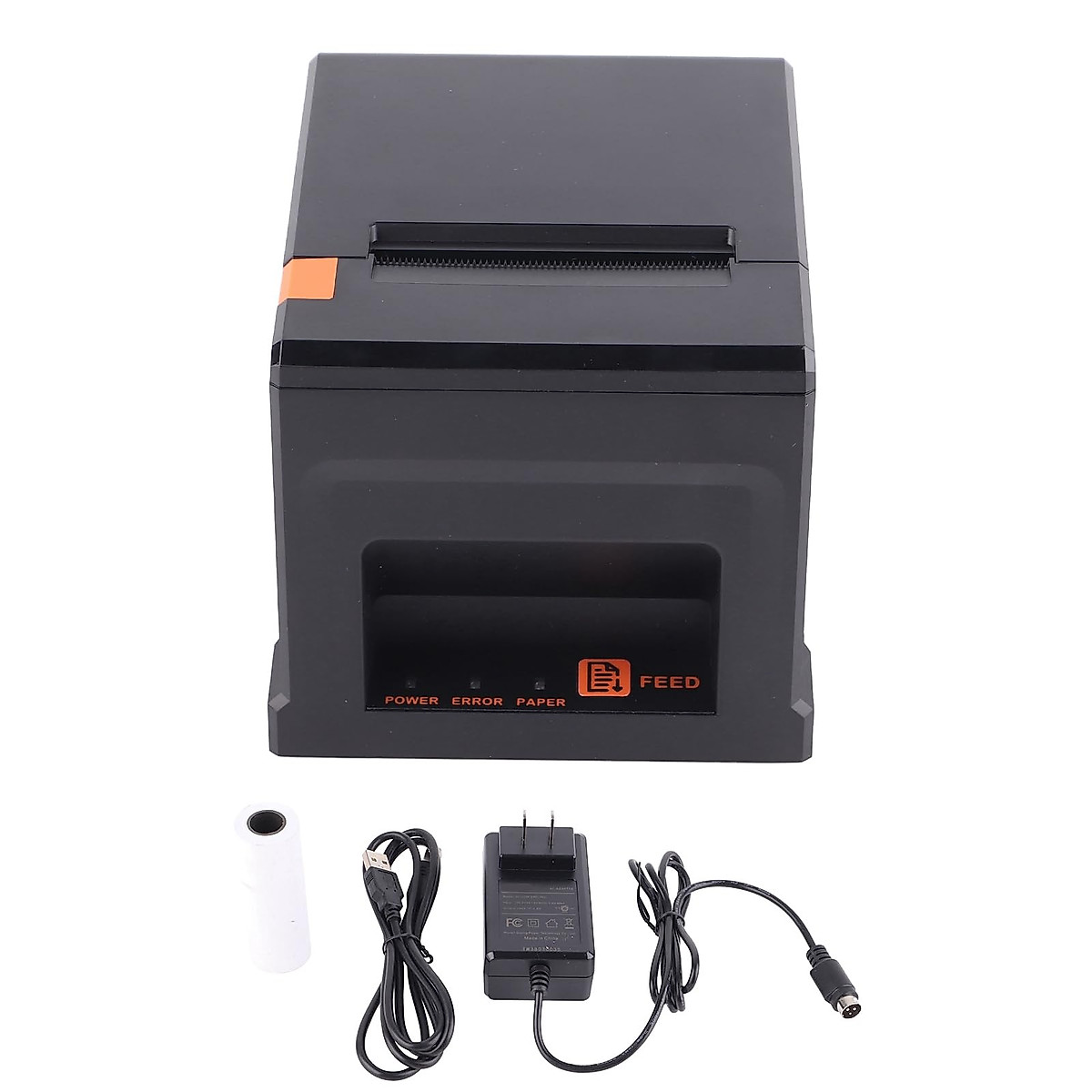 NIZUUONE High Speed 80mm USB Thermal Kitchen Printer with Auto Cutter for Catering Systems (US Plug 100‑240V)