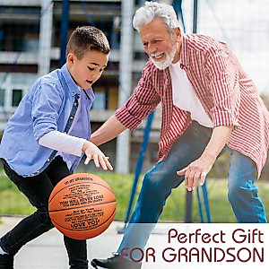 Fathers Day Birthday Gifts For Men, Kids, Engraved 29.5" Basketball Size 7, Graduation Gifts For Son, Grandson From Dad, Mom, Grandparents, Gifts For Teen Boys, Mens Gifts Unique, Gifts For Young Men