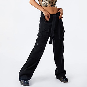 Women's Baggy Denim Pants High Waisted Y2K Wide Leg Oversized Plus Size Boyfriend Cargo Jeans Streetwear Trousers