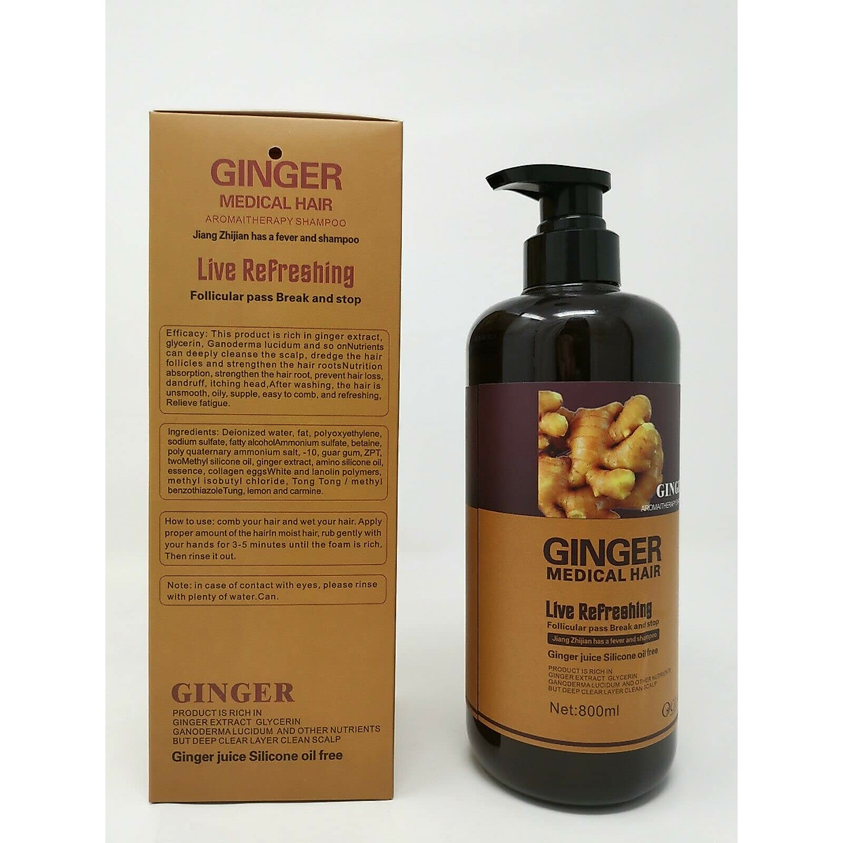 GINGER Medical Shampoo & Conditioner Set (Shampoo & Conditioner), 2.2 pounds, 27.0 Fl Oz