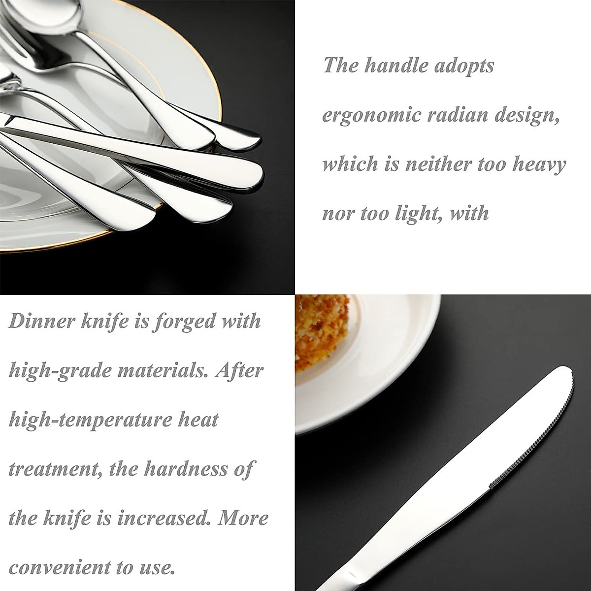 Silverware Set, 20-Piece Stainless Steel Flatware Cutlery Set Service for 4, Include Knife/Fork/Spoon, Mirror Polished and Dishwasher Safe