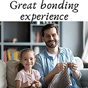 Knitting Kits for Beginners Adults – 6 Pcs Knitting Needle Set with 100% Cotton Yarn – Make Your Own Dishcloth Craft Kits for Adults – Includes Bamboo Knitting Needles and Yarn Needle – Fantastic Gift