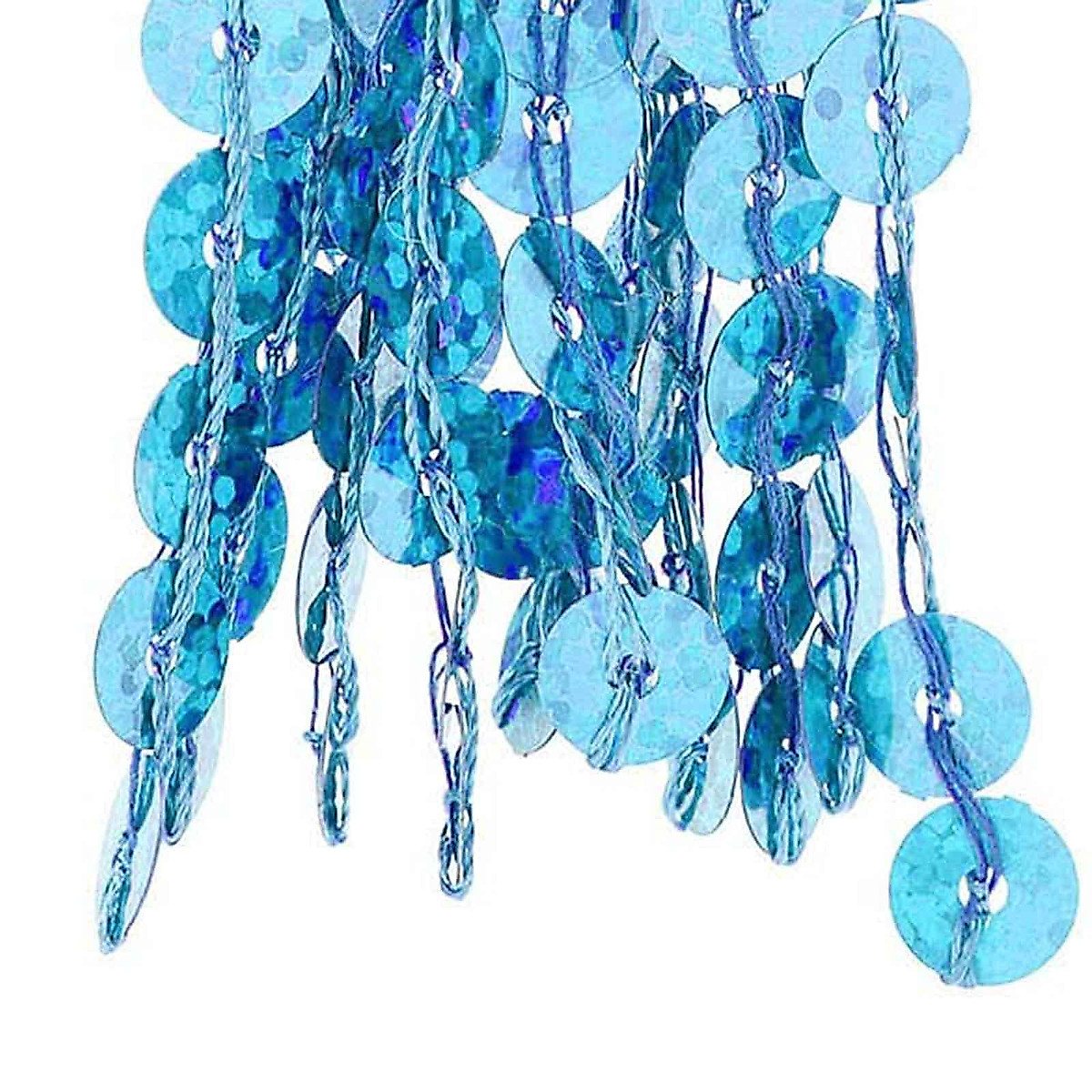 Kakaco Women Belly Dance Skirt Sequin Fringe Skirts Sparkly Hip Scarf Skirt Fashion Party Skirt Costume (G-Blue)