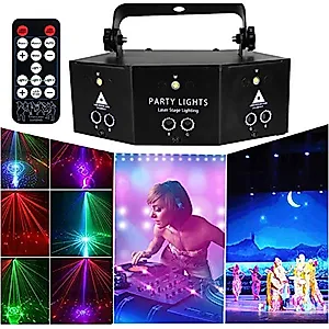 9 Lens Laser Stage Light Scan Light,LED Light 9-Eye RGB DMX Scan Projector Colorful KTV Bar Laser Stage Light Disco Bar Coffee Stage Laser Light Xmas Home Decor