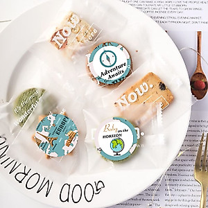 SMARSTICKER 0.75 inch Adventure Awaits Baby Shower Kiss Favors Sticker Labels Gender Neutral Party Circle Chocolate Drop for Baby Favors,Envelope Seals,Goodie Bags, Boxes 300pcs, Blue