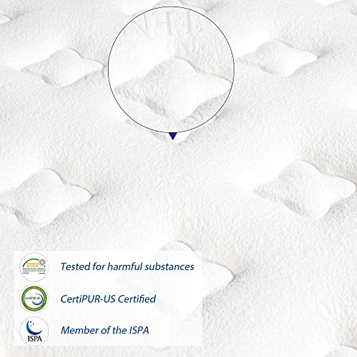 PAMYO 12 Inch Memory Foam and Innerspring Hybrid Mattress-Queen Mattress-Medium Firm Mattress-Bed in a Box