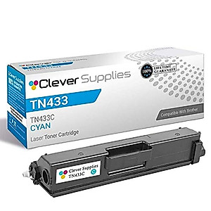 CS Compatible Toner Cartridge Replacement for Brother TN433 TN431 TN-433 TN-431 TN433C/TN431C Cyan for HL-L8260CDW HL-L8360CDW HL-L8360CDWT HL-L9310CDW HL-L9310CDWT HL-L9310CDWTT