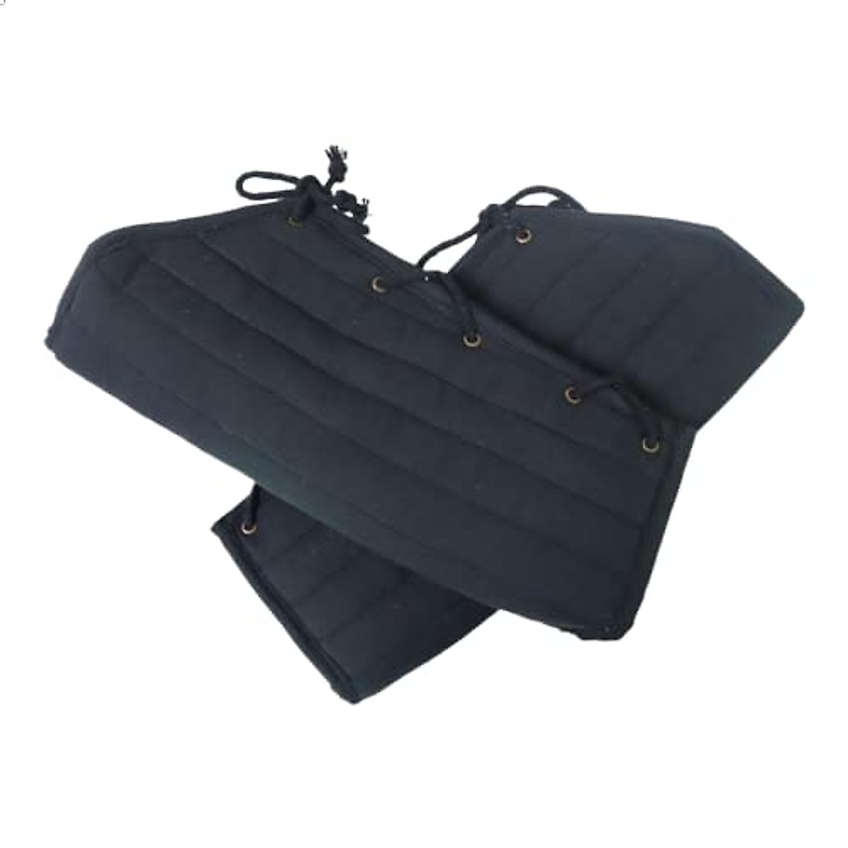 THE MEDIEVALS Thick Cotton Bracer Bandages Buckles BRACERS Black