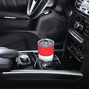 VKKOEWL Austrian Flag Stainless Steel Insulated Tumbler 20 Oz Travel Water Bottle Coffee Mug Drink Cup With Lid Straw