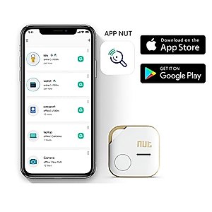 Nutale Key Finder, Bluetooth Tracker Item Locator with Key Chain for Keys Pet Wallets or Backpacks and Tablets, Batteries Include 2Pack (NutPro & Mini