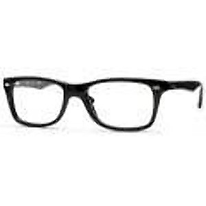 Ray-Ban RX5228 Square Prescription Eyeglass Frames, Black/Demo Lens, 53 mm