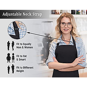 RUVANTI Cotton Blended Extra Large XXL Aprons for Women/Men with 2 Pockets for Cooking, Kitchen, Barber, Gardening, BBQ, Chef Apron