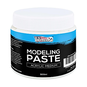 U.S. Art Supply Modeling Paste Acrylic Medium, 500ml Tub