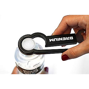 BRENIUM Multifunctional Bottle Opener for Water and Beer Bottle, Plastic Water Bottle, Twist-Off, for Weak Hands, Seniors, Elderly, Rheumatoid Arthritis, Bottle Gripper, Ergonomic
