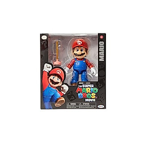 THE SUPER MARIO BROS. MOVIE - 5 Inch Action Figures Series 1 – Mario Figure with Plunger Accessory
