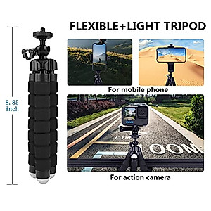 TANSUO Mobile Phone Chest Mount Strap Holder, Chest Mount Harness Strap Mount for Gopro and Action Camera Adjustable Straps + Portable Octopus Tripod