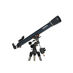 Celestron - AstroMaster 70EQ Refractor Telescope – Refractor Telescope for Beginners - Fully-Coated Glass Optics - Adjustable-Height Tripod - BONUS Astronomy Software Package