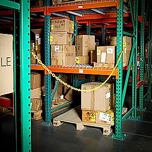 Stockroom Plus 100-Feet Plastic Chain Links - Privacy Safety Barrier for Fence, Gate, Privacy (1.5-Inch, Yellow)