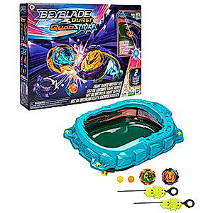 Beyblade Burst QuadStrike Light Ignite Battle Set Stadium, 2 Spinning Tops, and 2 Launchers, Toys for 8 Year Old Boys & Girls & Up (Amazon Exclusive)