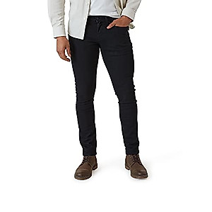 IZOD Men's Jeans - Slim Fit Comfort Stretch Denim Jeans for Men, Size 38X30, Jet Black Heather