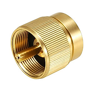 Hooshing Propane Camping Stove Adapter 1LB Propane Small Tank Input EN417 Lindal Valve Output Cylinder LPG Canister Adapter for Outdoor Camping