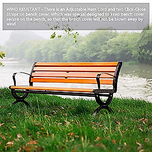 Feian Garden Bench Cover, Heavy Duty Waterproof Bench Cover, Patio Bench Cover, Sofa Couch Dust Cover, Long Chair Protective Cover, Outdoor Furniture Protector