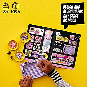 LEGO DOTS Designer Toolkit - Patterns 41961, 10 in 1 Toy Craft Set for Kids with Patches, Photo Frame, Pencil Holder, Storage Tray, Creative Activity