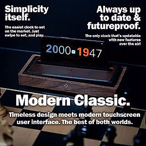 Tempest Deluxe - 2025 Edition - A Luxurious Walnut and Leather Chess Clock/Phone Dock Hybrid. Includes Deluxe Dock Plus Bundled iOS and Android Software (Phone is not Included)