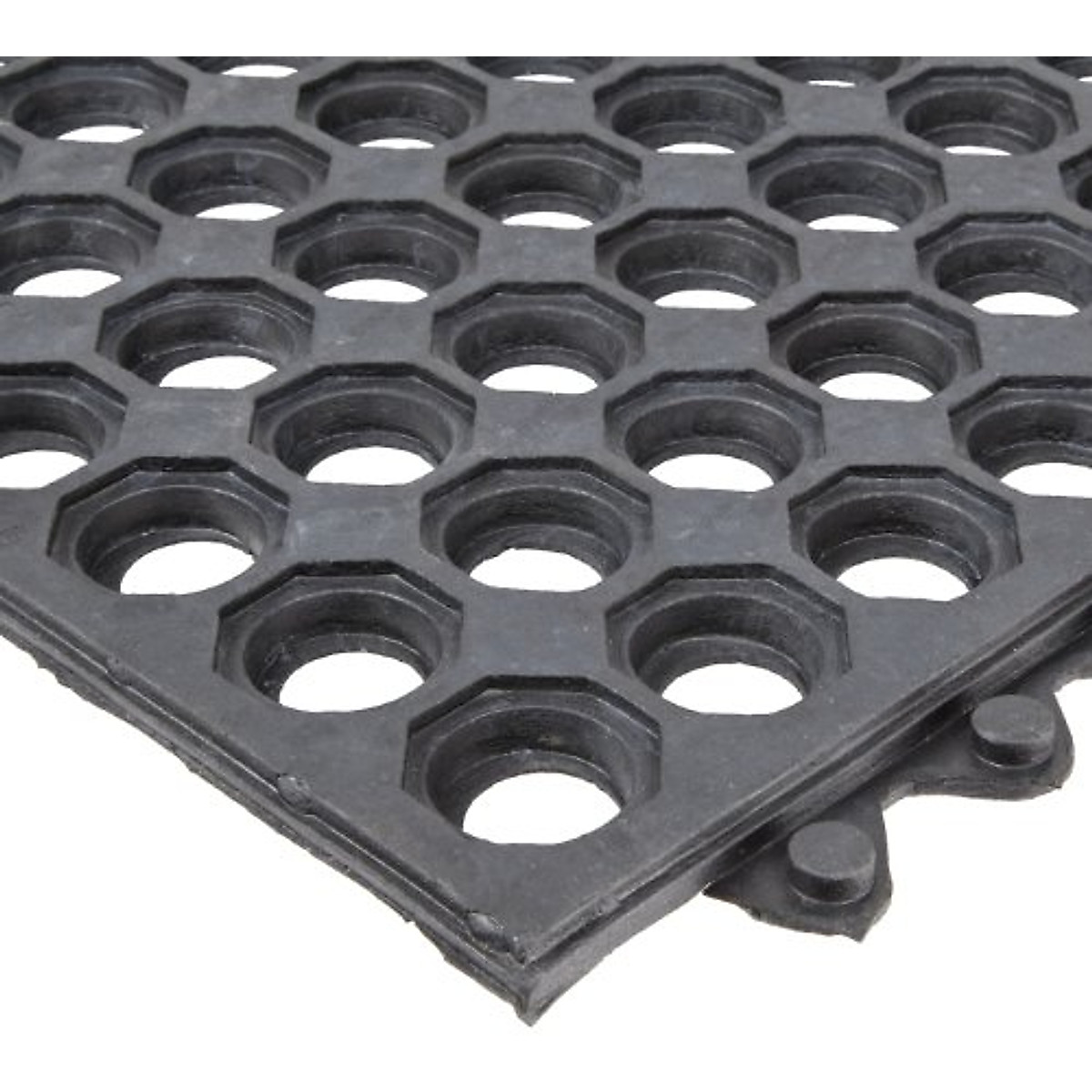 Notrax T32 UltraMat® Lightweight Modular Anti-Fatigue Drainage Mat, 3' X 3' Black