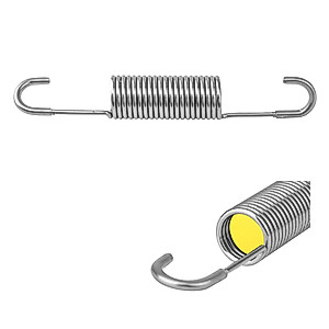 GNPADR GUPO 4-5/8 inch (2Pcs) Stainless Steel Recliner Sofa Chair Mechanism Stretch Spring Replacement -Long Neck Hook Style