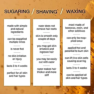 Smooth Lab, Sugar Wax Hair Removal Kit - Sugar Waxing Kit for Sensitive Skin - 100% Organic All Natural Ingredients - Perfect for Bikini, Arm, Leg, Chest, Facial and Body Hair Removal - Lover
