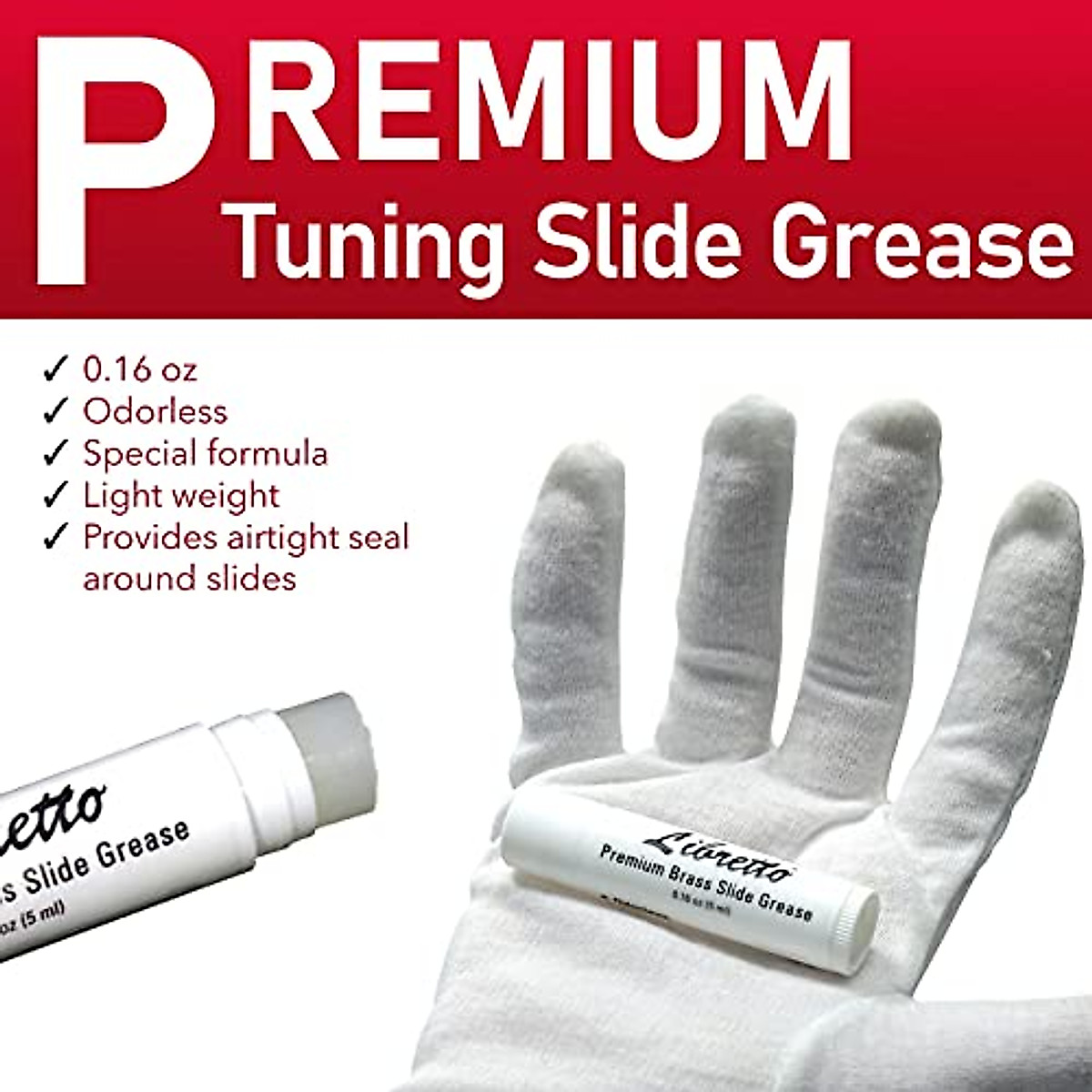 Libretto Low Brass ALL-INCLUSIVE Cleaning Kit with Instructions: Valve Oil + Slide Grease + Cleaning Cloth + Mouthpiece/Valve/Bore Brushes. A Great Gift for Tuba, Euphonium, Baritone, Sousaphone &More